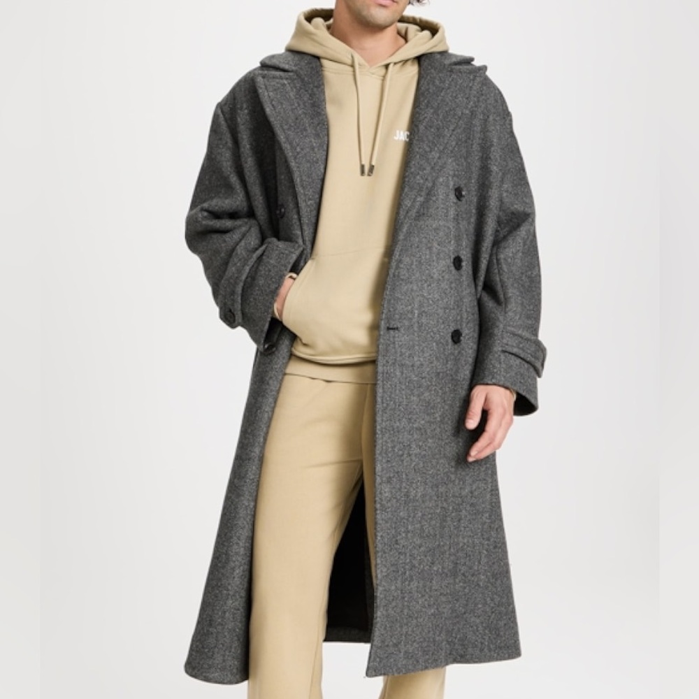 Nili Lotan Gray George Coat In Medium - Gem